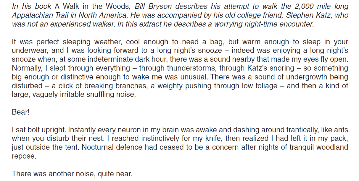 Transactional Writing: Survival Stories – Awaken English