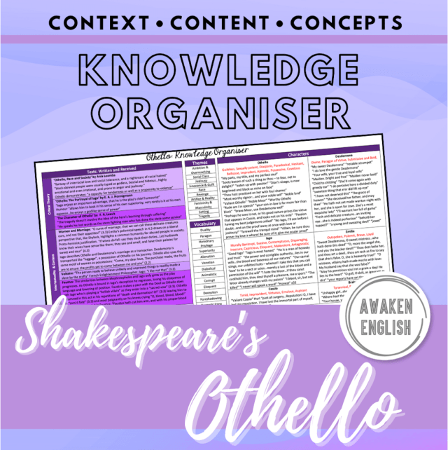 Othello Themes Quotes GCSE Othello Themes Lesson Pack (teacher Made)